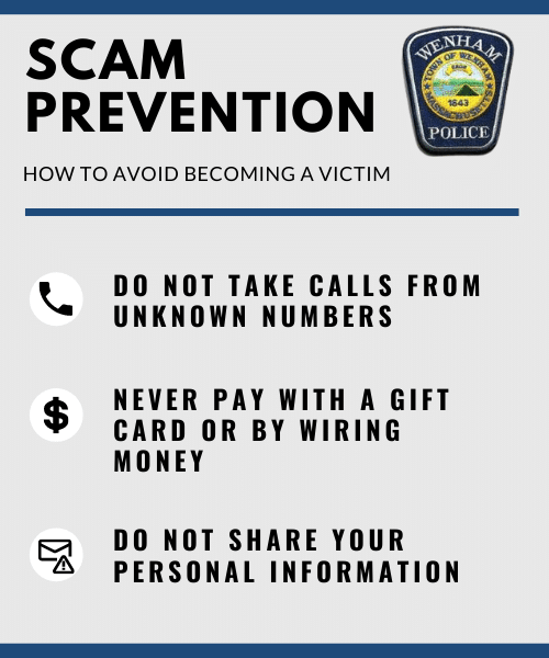 Scam prevention – Wenham Police Department