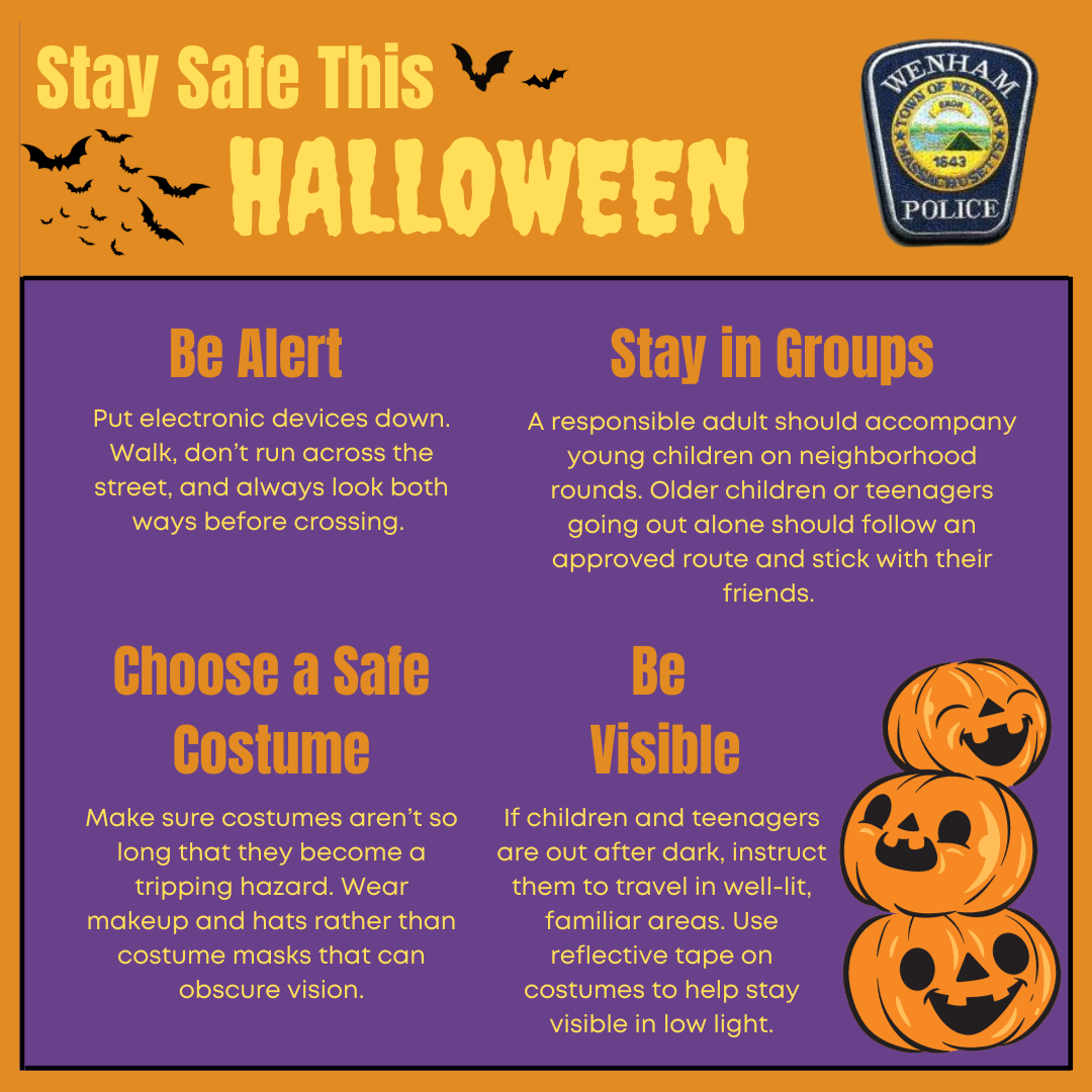 Wenham Police Department Shares Tips to Stay Safe This Halloween ...