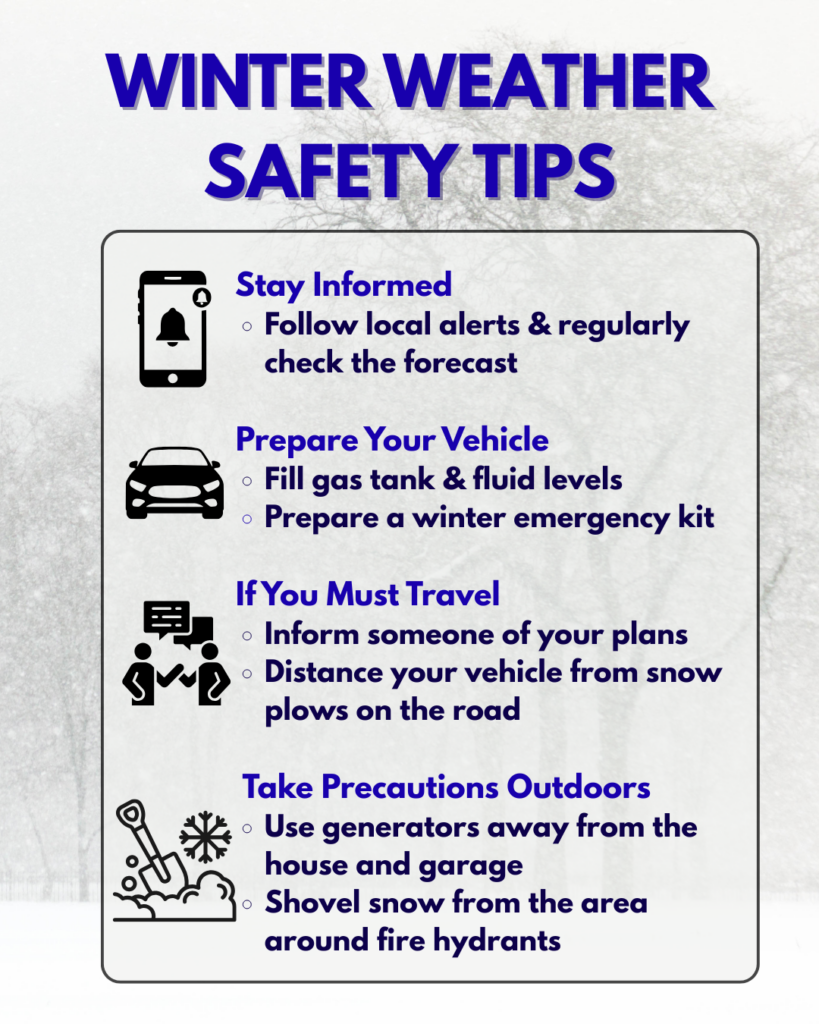 Winter Storm Warning Safety Tips – Wenham Police Department
